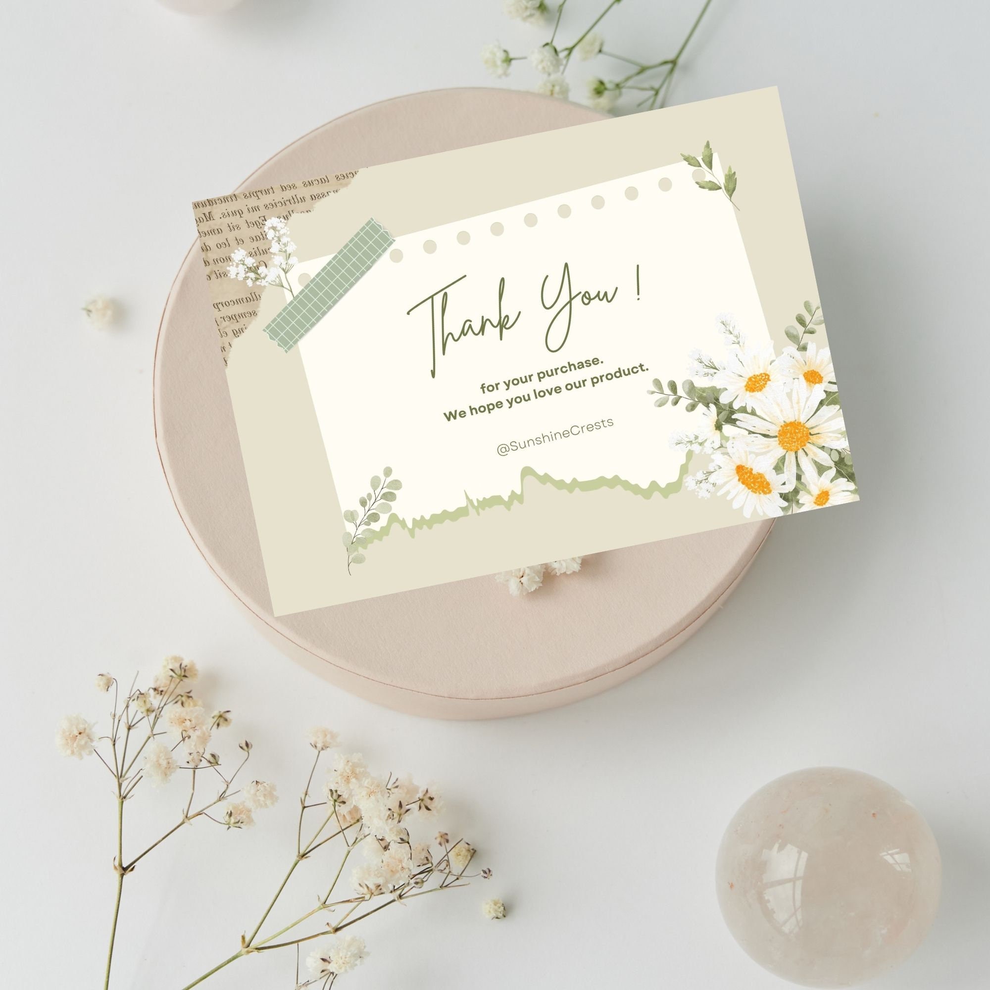 Thank You Card Printable Card PDF PNG Instant Download 14x10 Horizontal ...