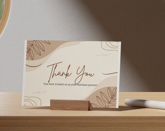 Editable Business Thank You Cards, Small Business Thank You Card ...