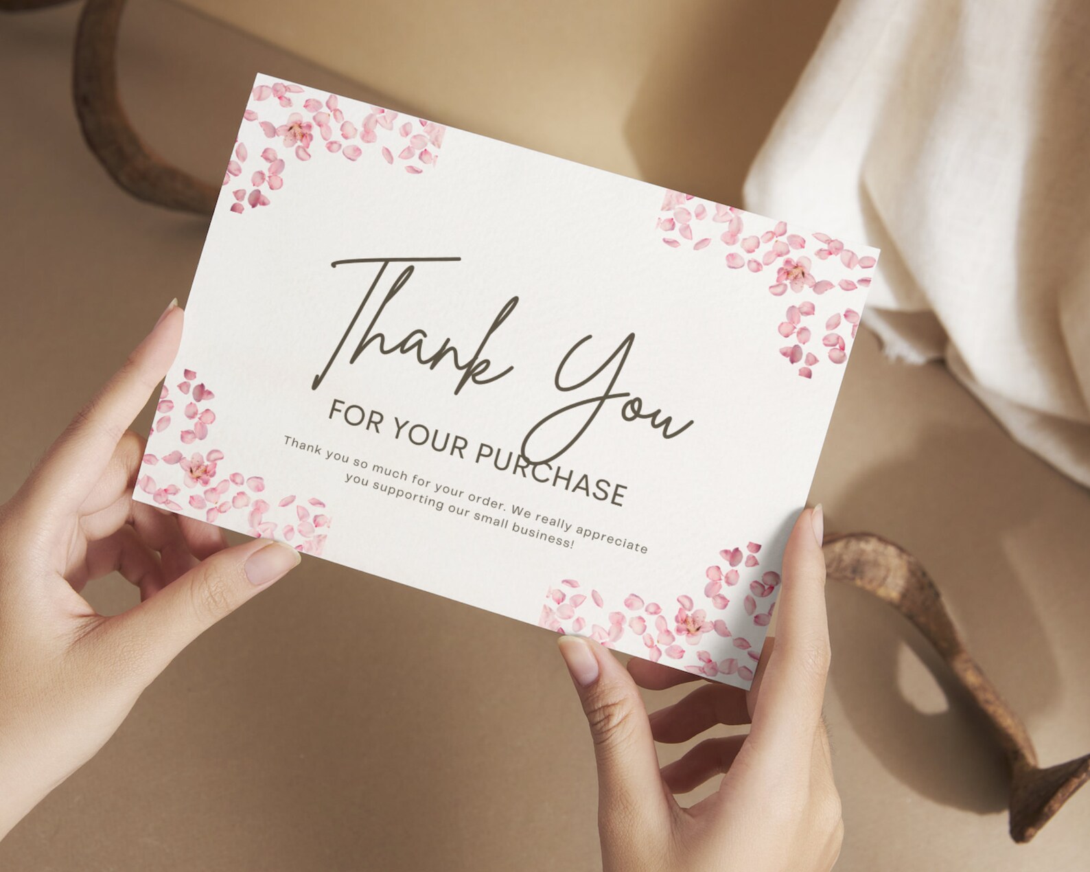Editable Business Thank You Cards, Small Business Thank You Card ...