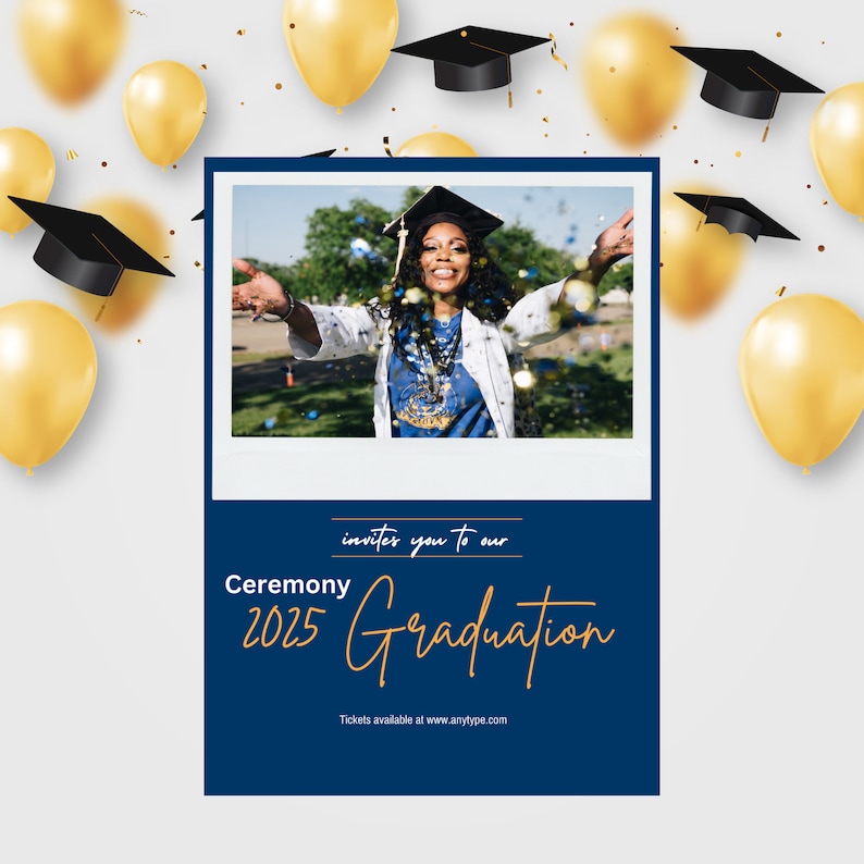 Editable Graduation Party Invitation Template With Photos for - Etsy