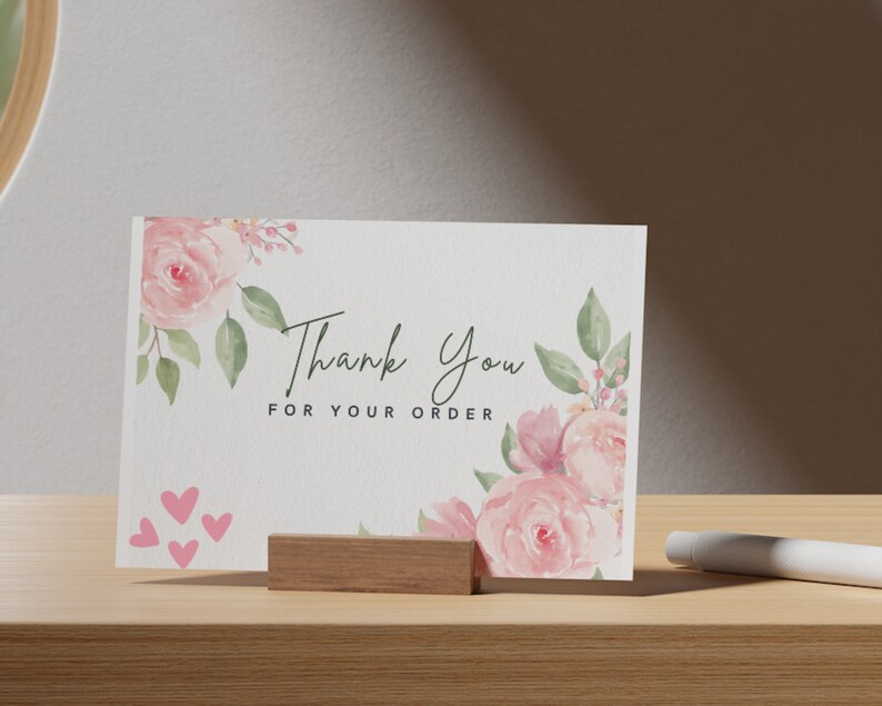 Editable Business Thank You Cards, Small Business Thank You Card ...