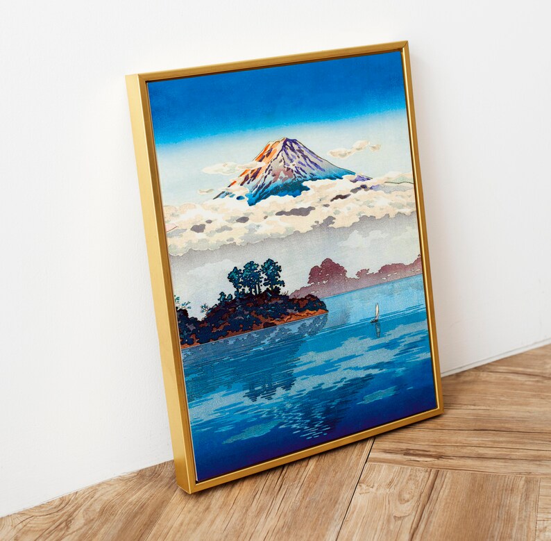 Fuji From Lake Kawaguchi Tsuchiya Koitsu Print Edo Period Japanese ...