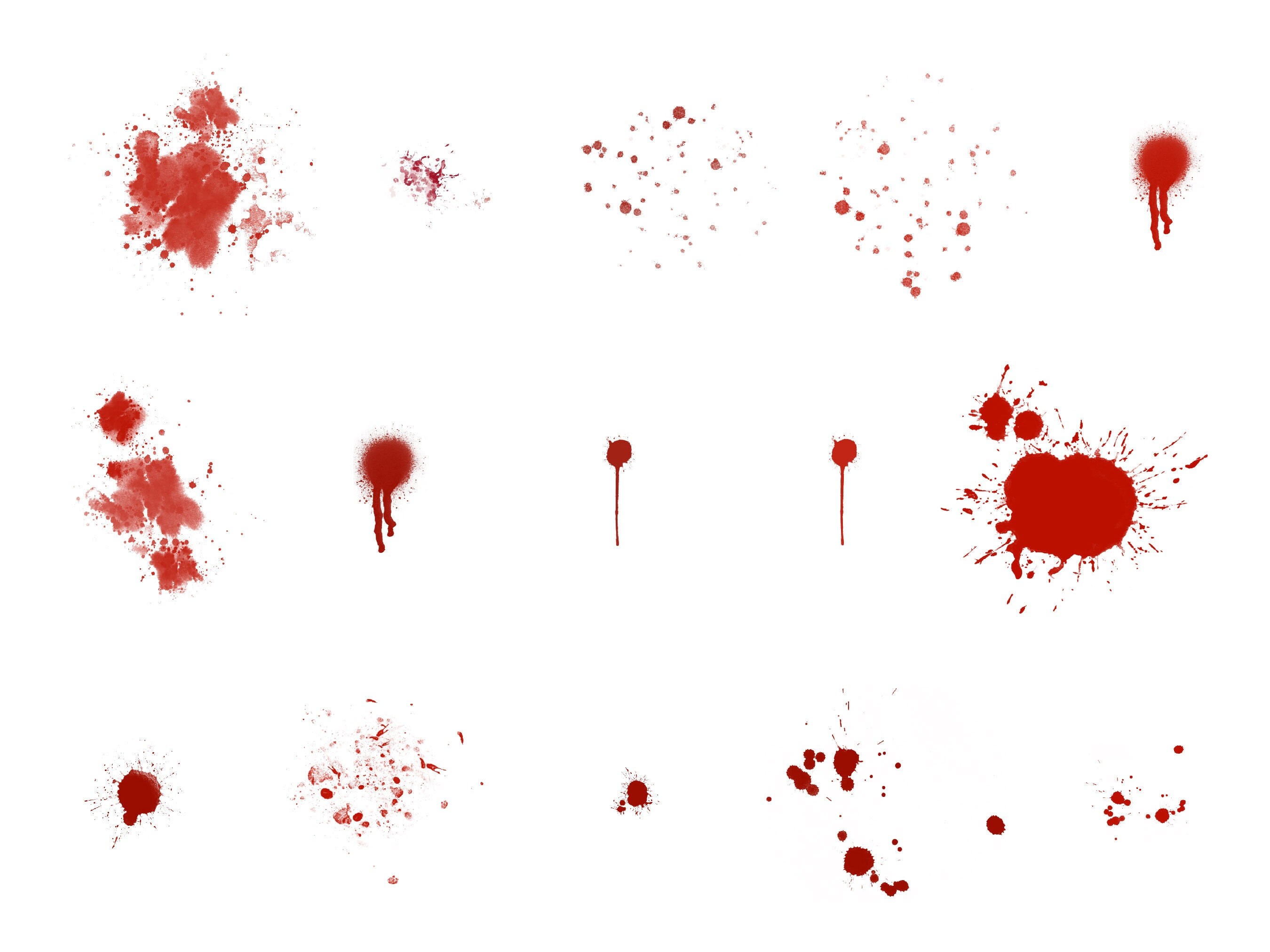 Blood Splatter PNG Bundle, Blood Splatter Clip Art, Blood Splatter ...