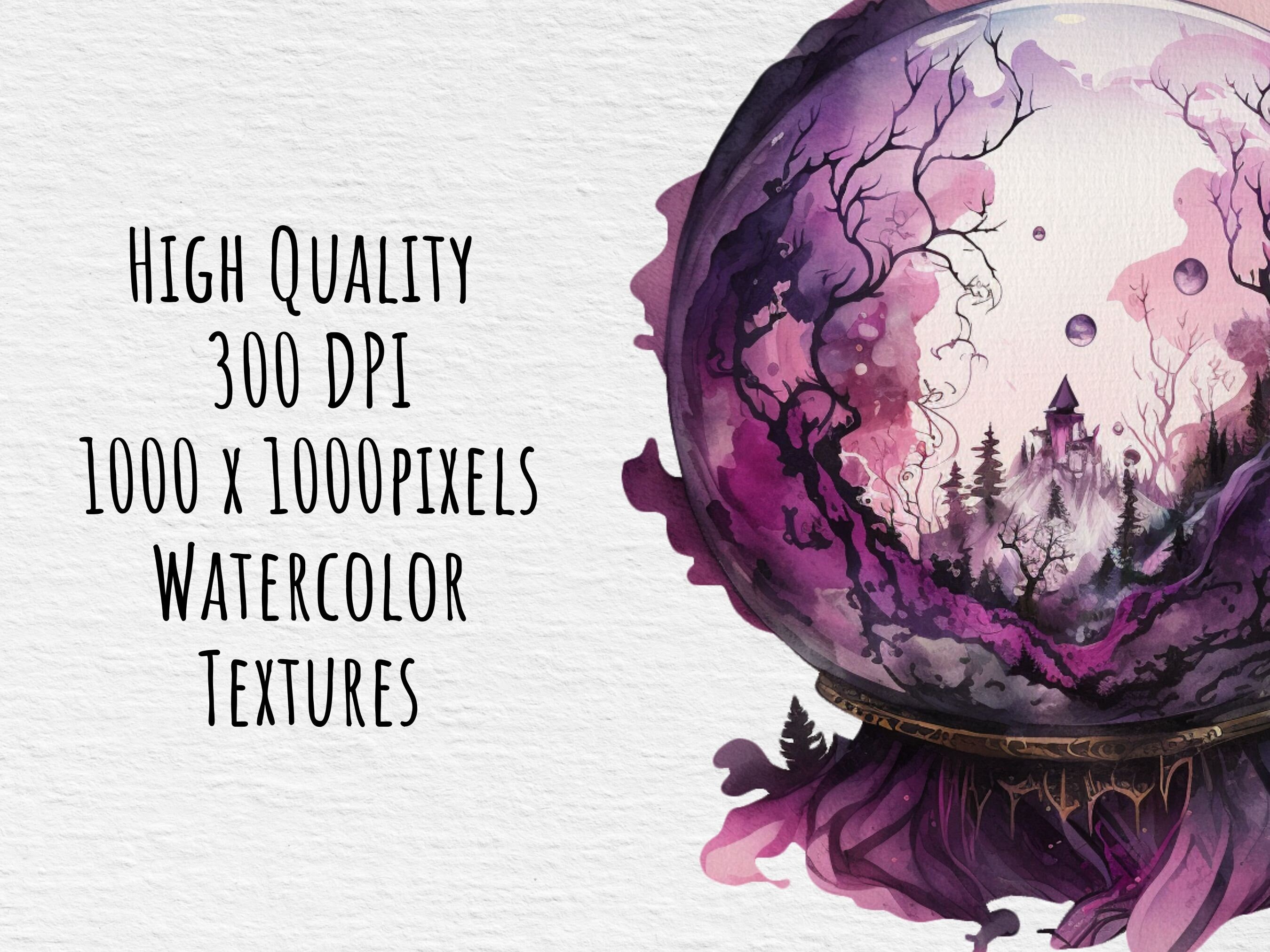 Watercolor Witch Clipart Witchy Png Dark Magic Clip Art - Etsy