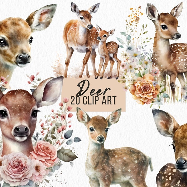 Deer Clipart - Etsy