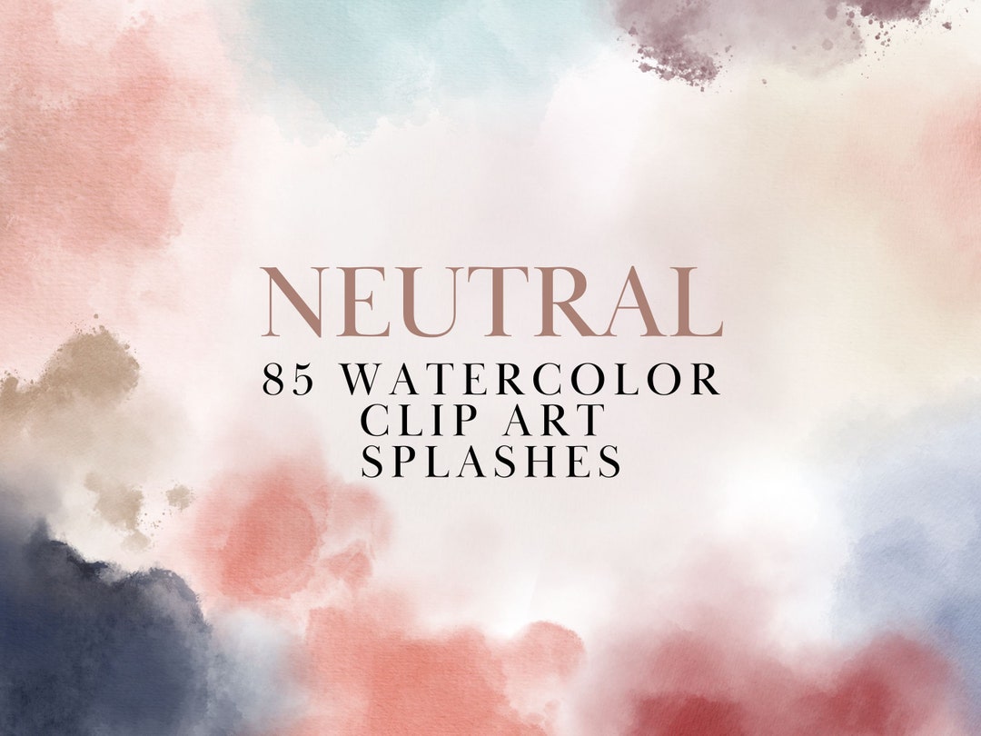 85 Watercolor Clipart, Watercolor Splatter Clip Art, Abstract ...