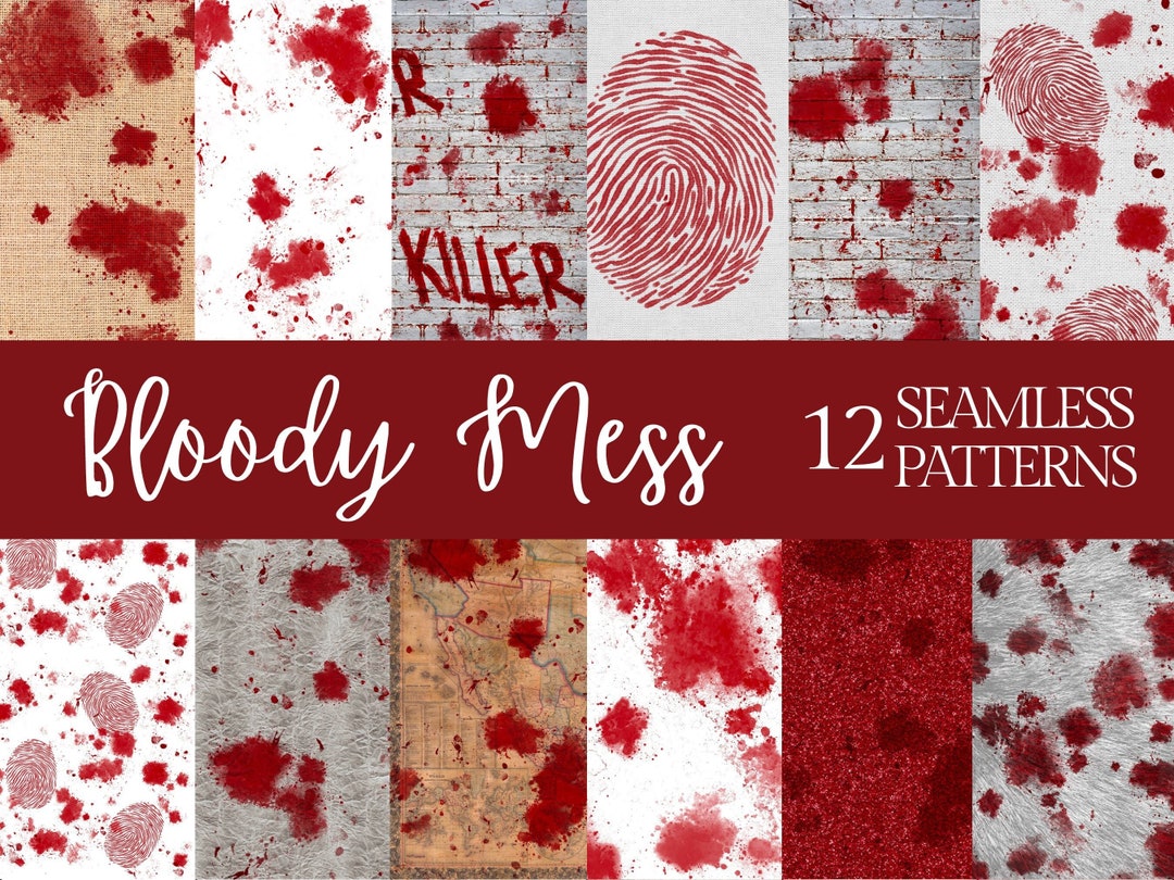 Bloody Digital Papers Halloween Paper Pack Horror Thriller - Etsy