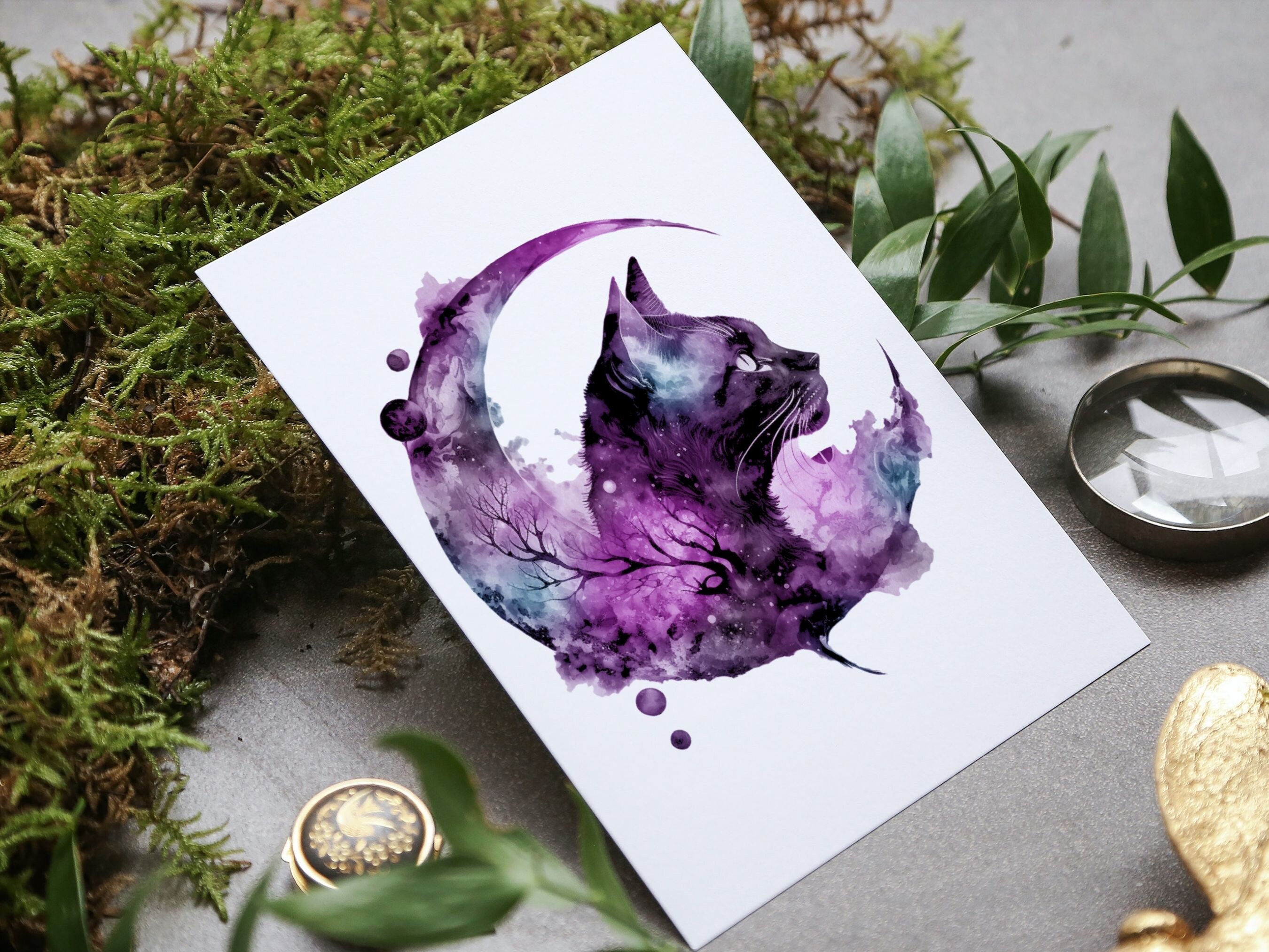 Watercolor Witch Clipart Witchy Png Dark Magic Clip Art - Etsy