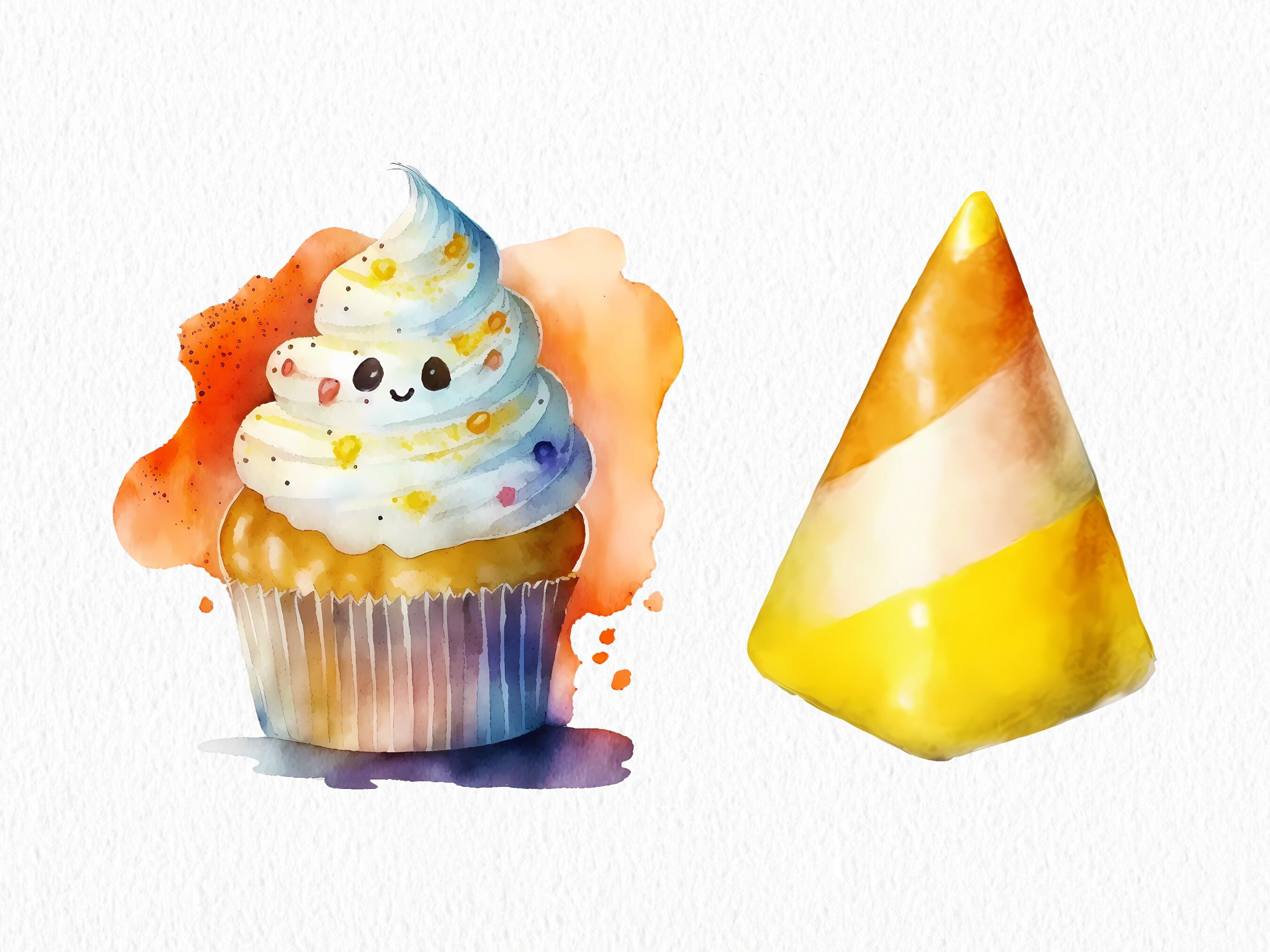 Halloween Candy Clipart Bundle, Watercolor Sweets PNG Bundle, Trick or ...