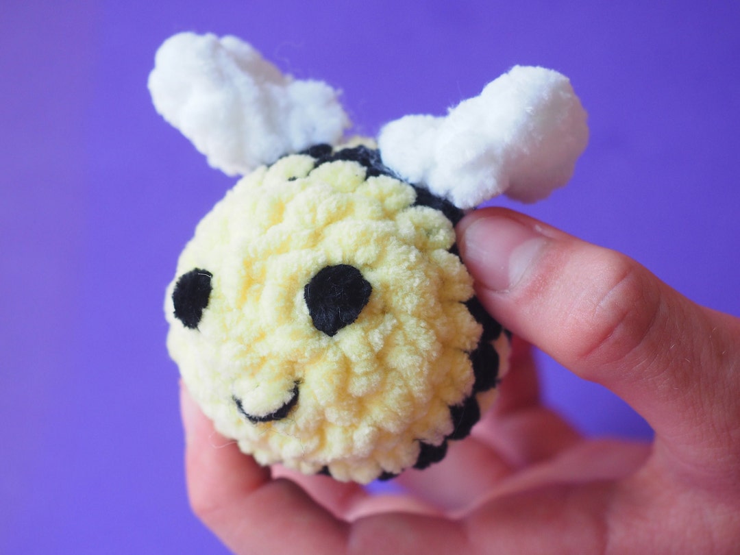 Handmade Crochet Mini Bee Plushie Soft Chenille Mini Bumble - Etsy