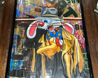 Roger Rabbit Bow Tie, Yellow Polka Dot Blue Bowtie Pre-tied for All ...