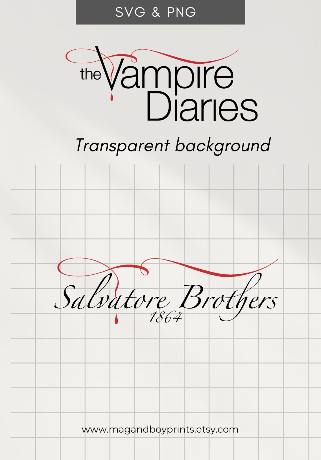 Salvatore Brothers 1864 SVG Vampire Diaries Svg Sublimation - Etsy