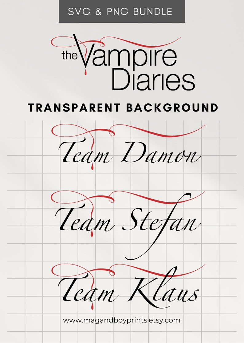 Vampire Diaries PNG Sublimation Designs Vampire Diaries Phrases Vampire ...