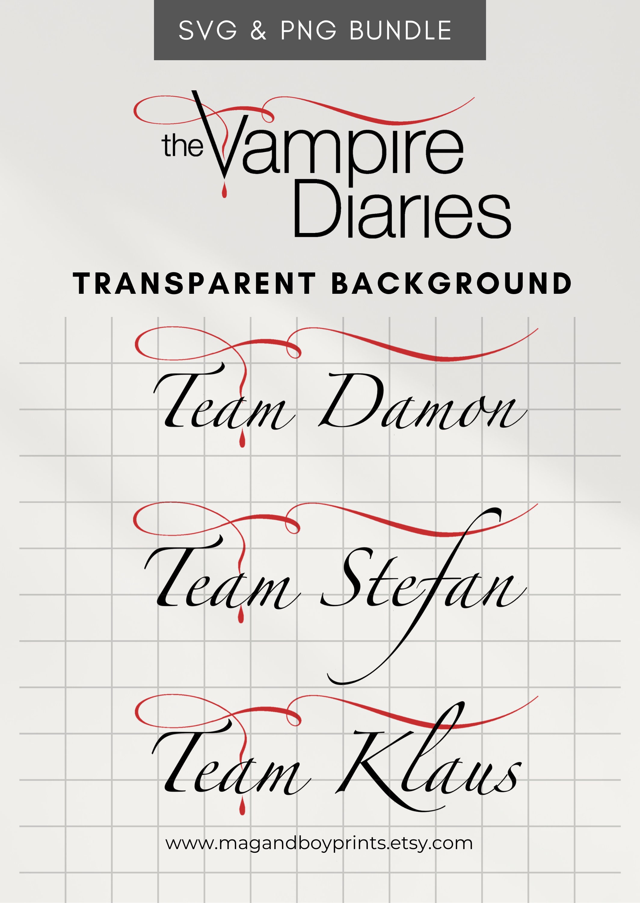 Vampire Diaries PNG Sublimation Designs Vampire Diaries Phrases Vampire ...