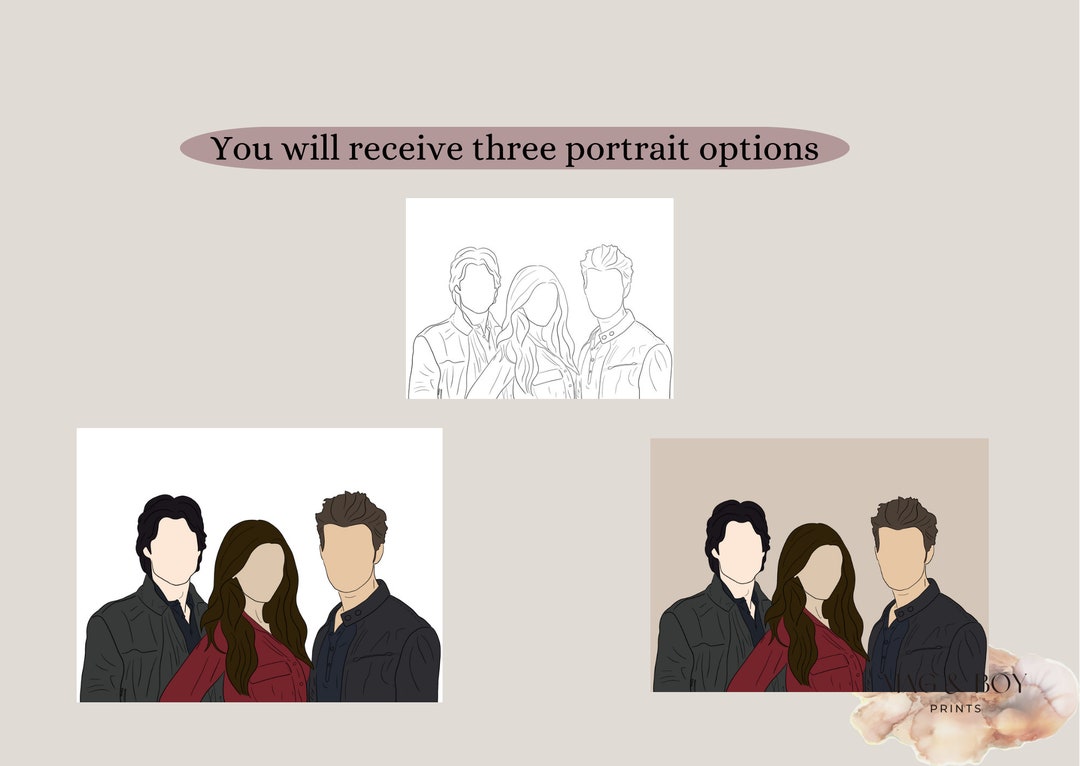Vampire Diaries PNG Printable Wall Art 5 Instant Downloads Damon Stefan ...