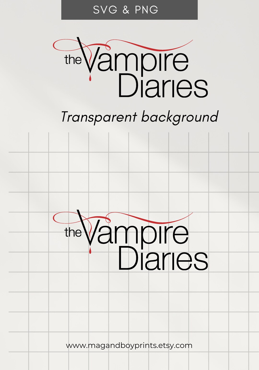 The Vampire Diaries Logo PNG Vampire Diaries Png Sublimation Design ...