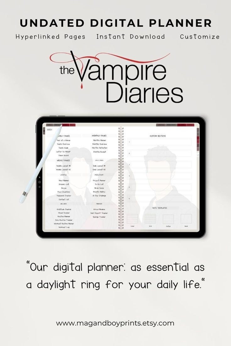 Vampire Diaries Digital Planner Goodnotes Planner Notability Planner ...