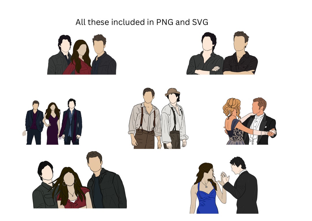 Vampire Diaries PNG Bundle 28 Instant Downloads TVD Merch Salvatore Png ...