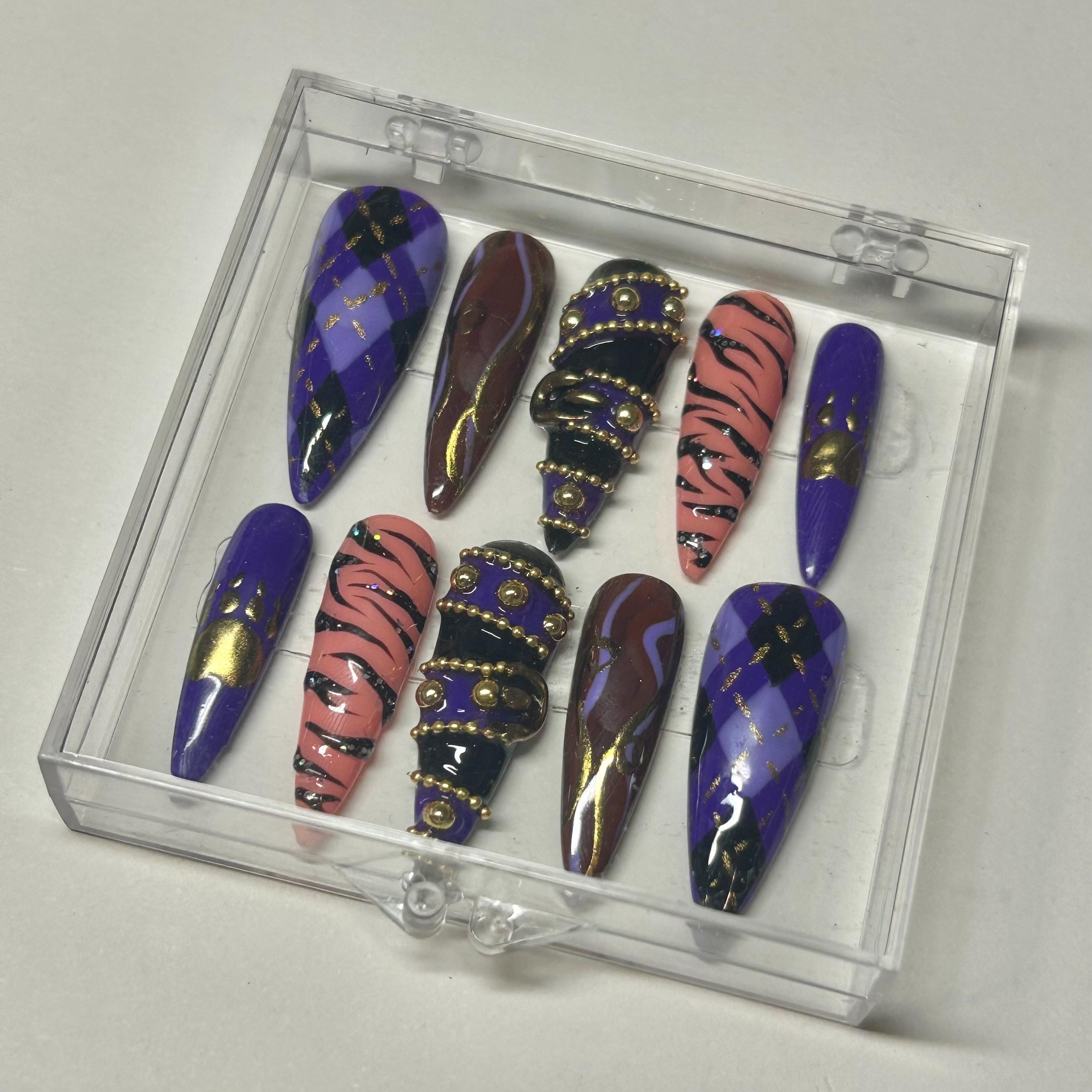 Clawdeen Press on Nail Set Monster High Halloween Ghoul Werewolf Claw ...