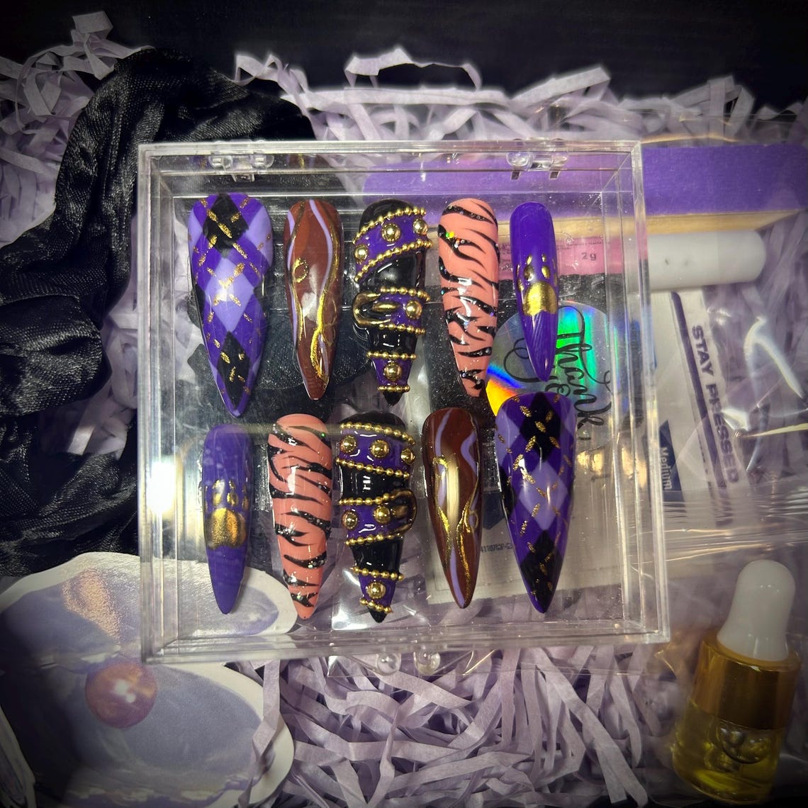 Clawdeen Press on Nail Set Monster High Halloween Ghoul Werewolf Claw ...