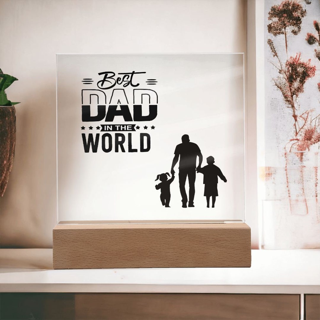 Best Dad Square Acrylic Plaque - Etsy