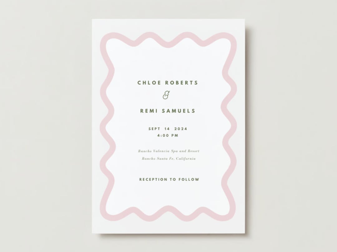 Wavy Modern Invitation Template Download - Etsy