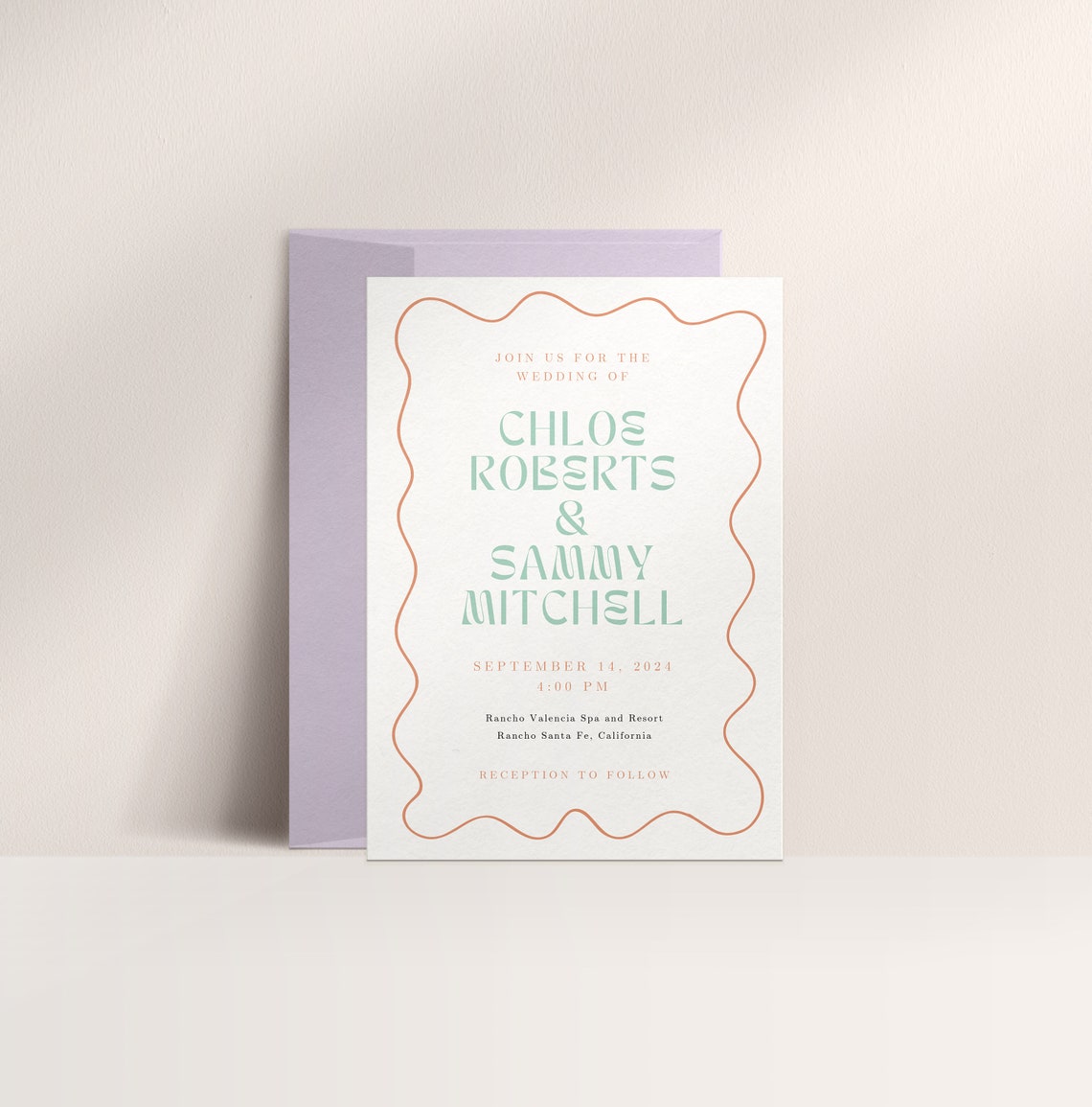 Modern French Invitation Set Template Download - Etsy