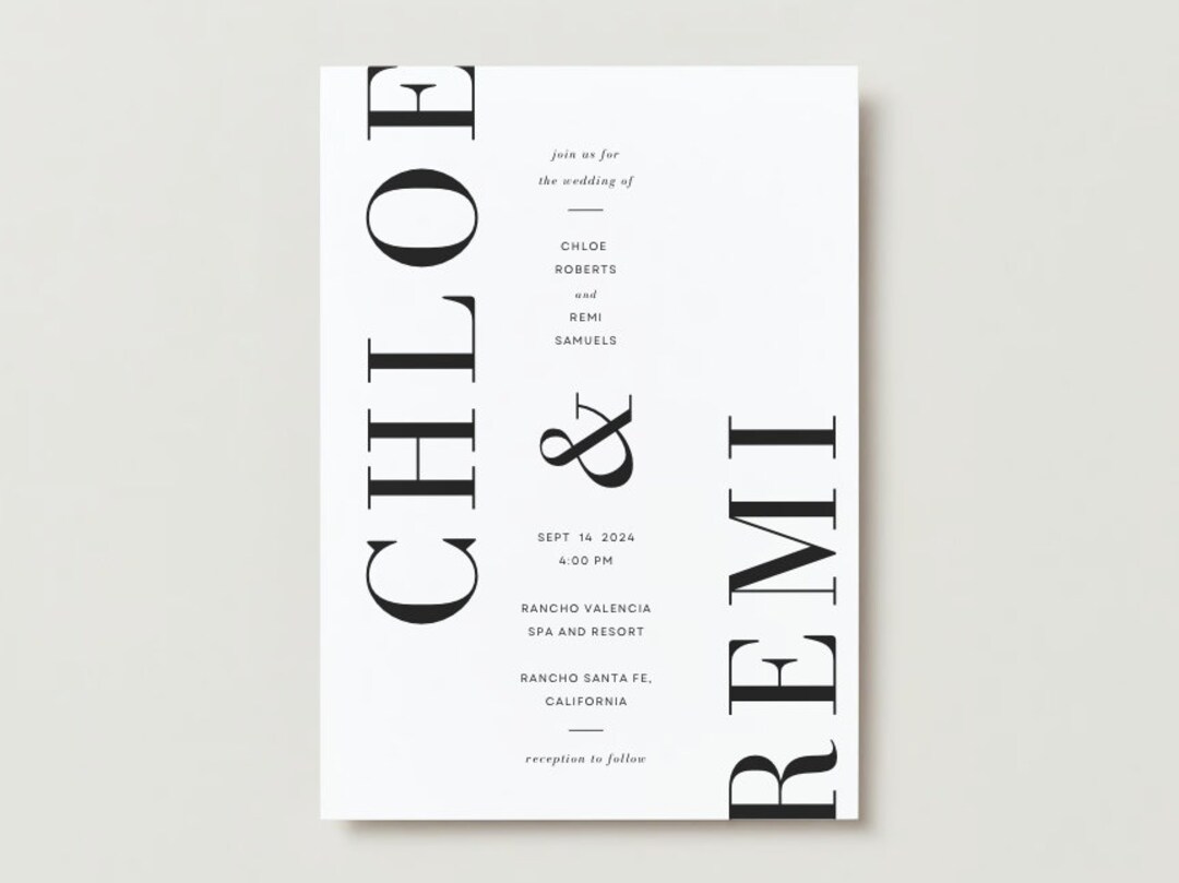 Classic Invitation Template Download - Etsy