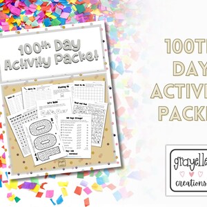 100th Day of School Activity Packet 100 Day Printables STEAM School ...