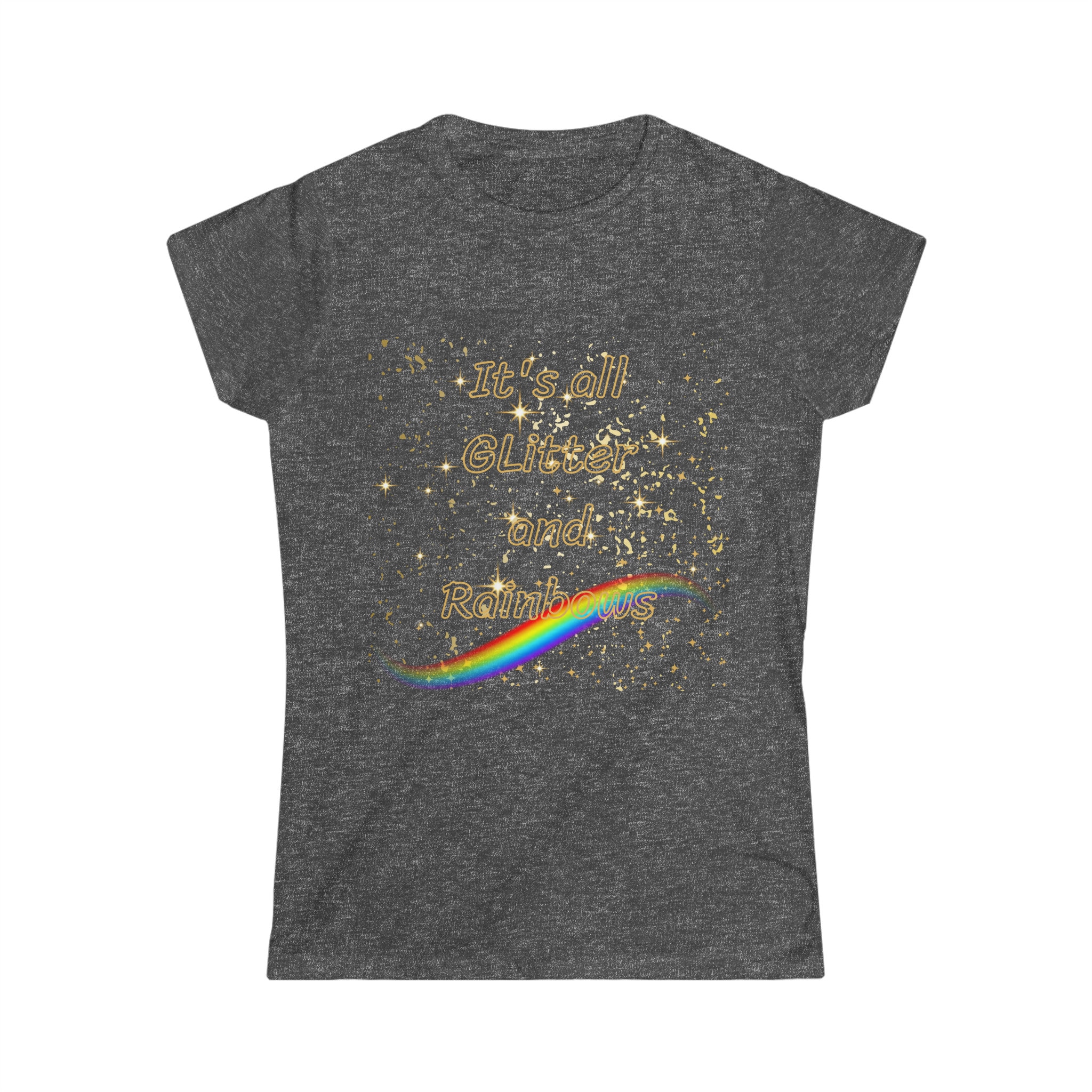 Sparkles and Glitter Shirt With Rainbows Sparkly Women's Tee - Etsy