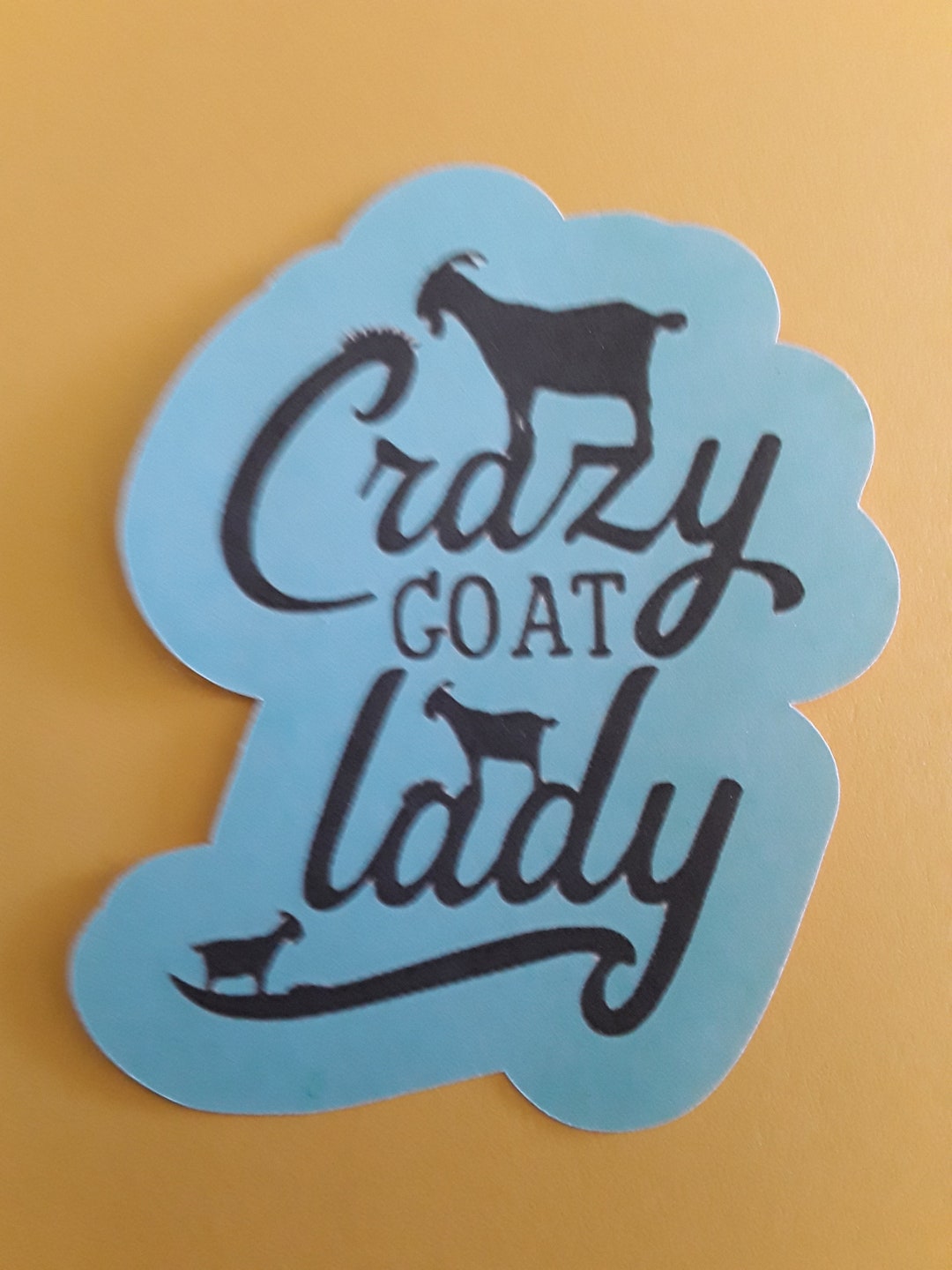 A Cute and Funny Goat Sticker That is a Little Crazy. - Etsy