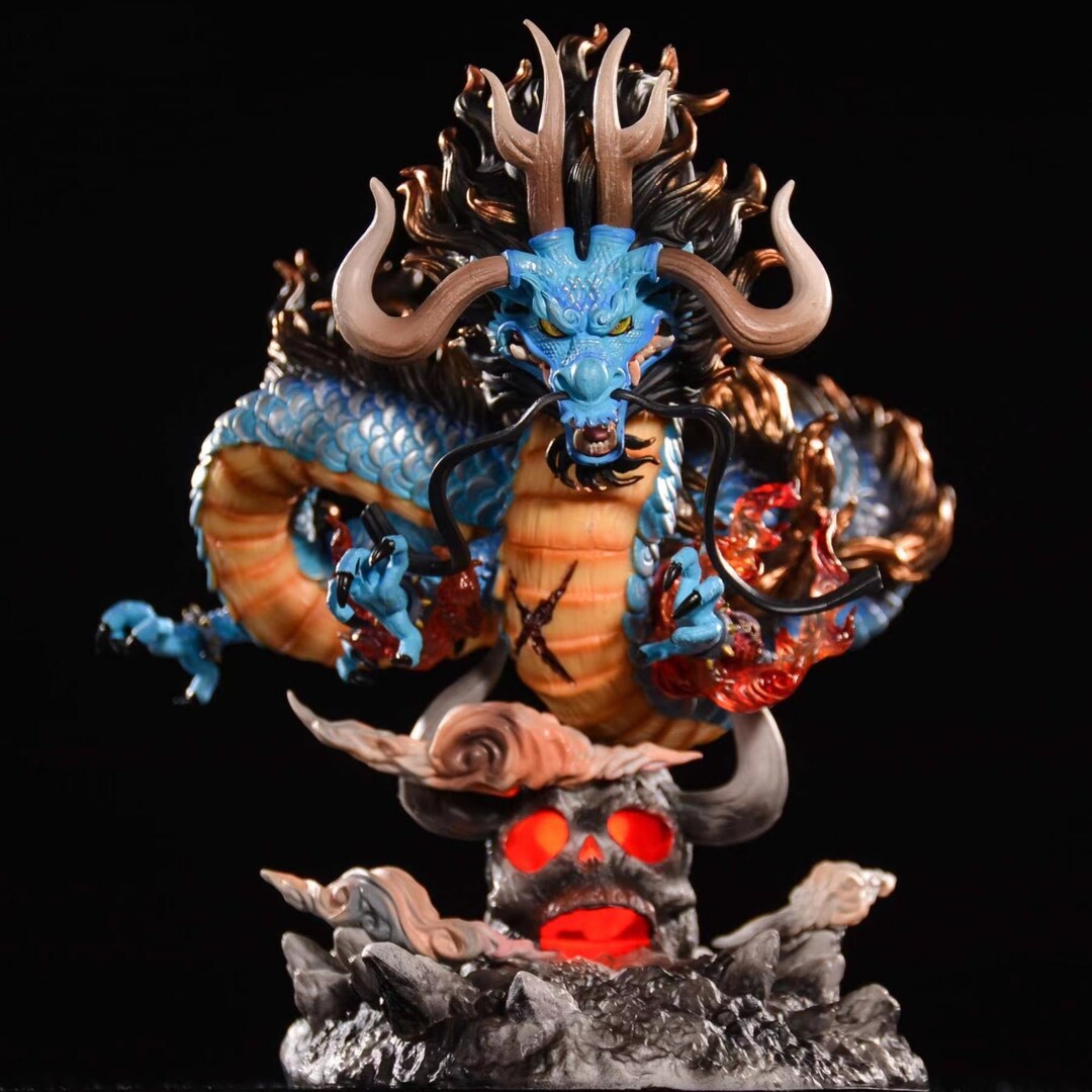 22cm One Piece Anime Figure Kaido Dragon Form Four Emperors With Lamp ...