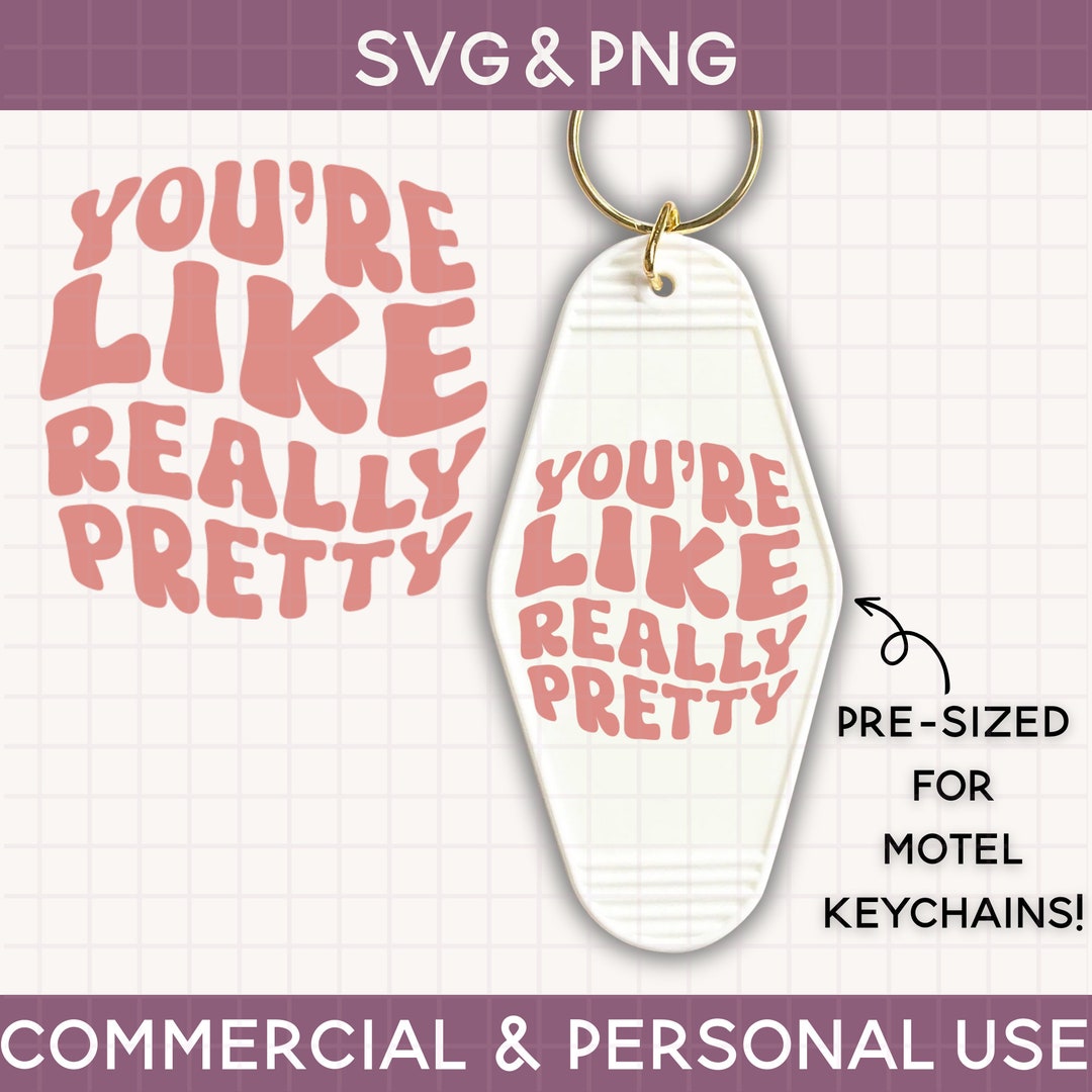 Motel Keychain Svg, Keychain Cut File for Cricut & Silhouette, Funny ...