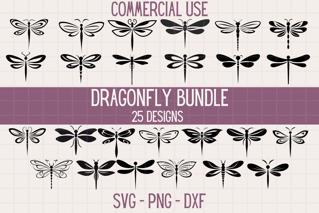 Dragonfly Svg Bundle, Dragonfly Png, Dragonflies, Insect Clip Art ...