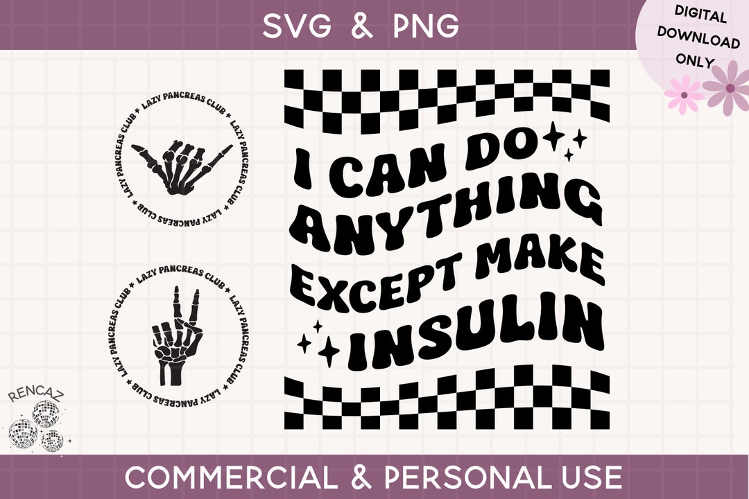 Diabetes Svg, Diabetic Svg, T1d Png, T2d Png, Type One Diabetic, Type ...