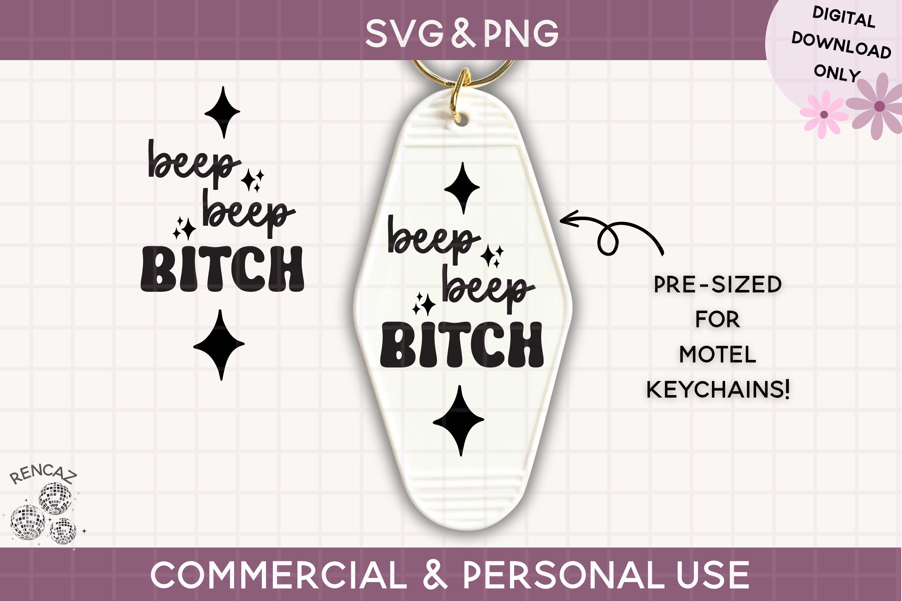 Motel Keychain Svg Keychain Cut File for Cricut & Silhouette - Etsy