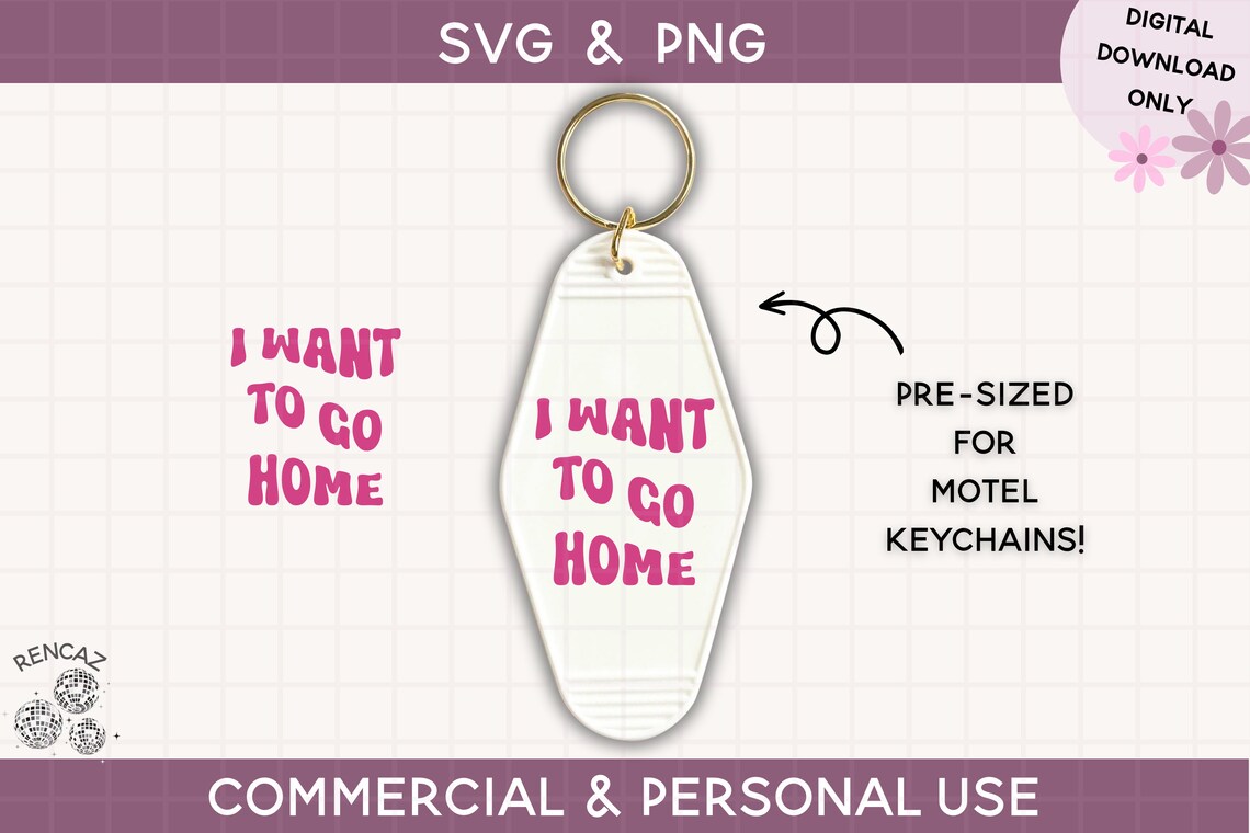 Motel Keychain Svg Keychain Cut File for Cricut & Silhouette - Etsy