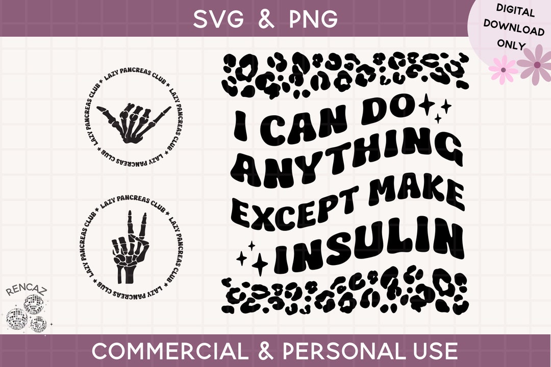 Diabetes Svg, Diabetic Svg, T1d Png, T2d Png, Type One Diabetic, Type ...