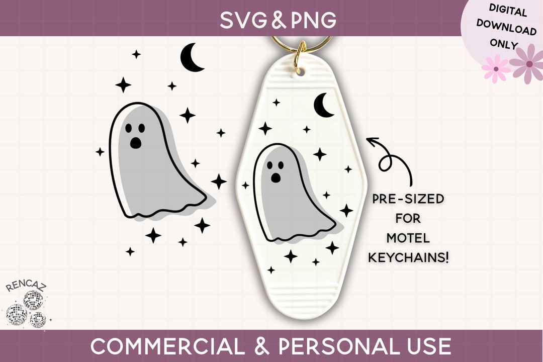 Motel Keychain Svg, Keychain Cut File for Cricut & Silhouette, Haunted ...