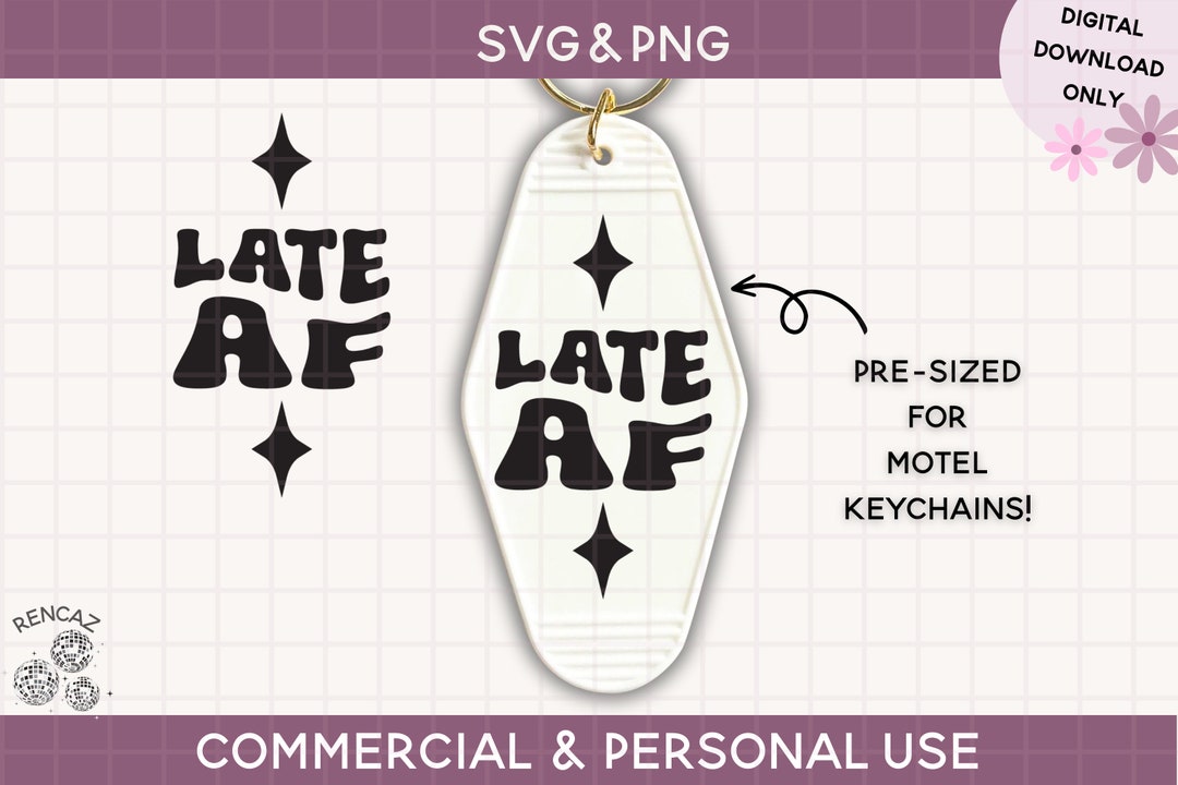 Motel Keychain Svg, Keychain Cut File for Cricut & Silhouette, Funny ...