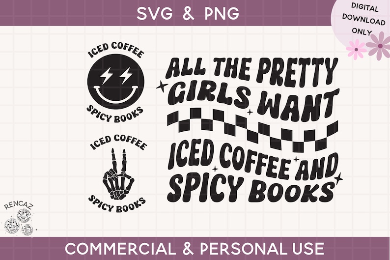 Book Club Svg Smut Svg Iced Coffee and Spicy Books Cricut - Etsy Canada
