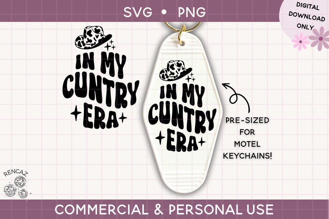 Motel Keychain Svg, Cuntry Cowgirl, Cowboy, Country, Keychain Cut File ...