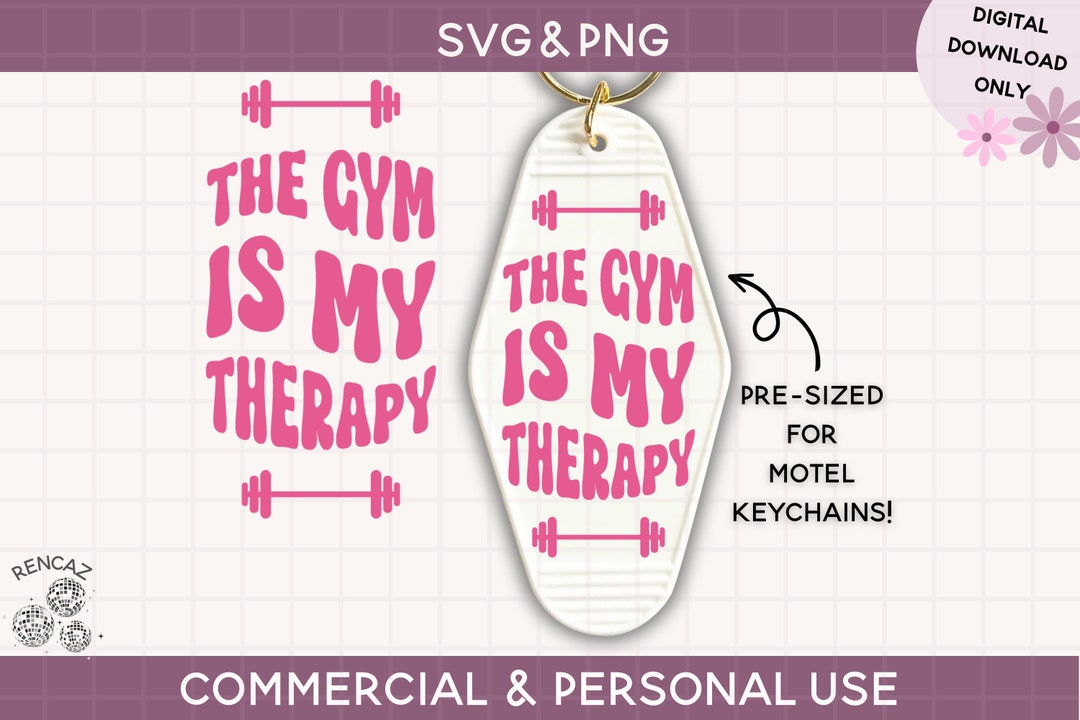 Motel Keychain Svg, Gym Keychain Cut File for Cricut & Silhouette ...