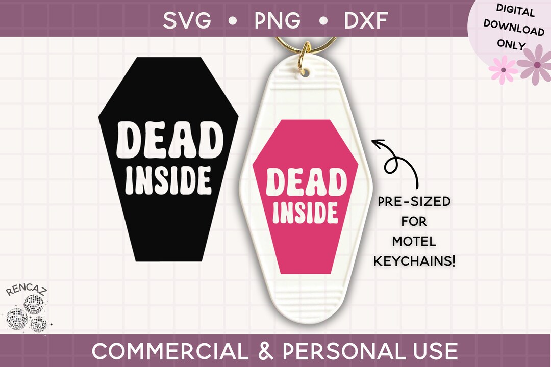 Motel Keychain Svg, Keychain Cut File for Cricut & Silhouette, Vintage ...
