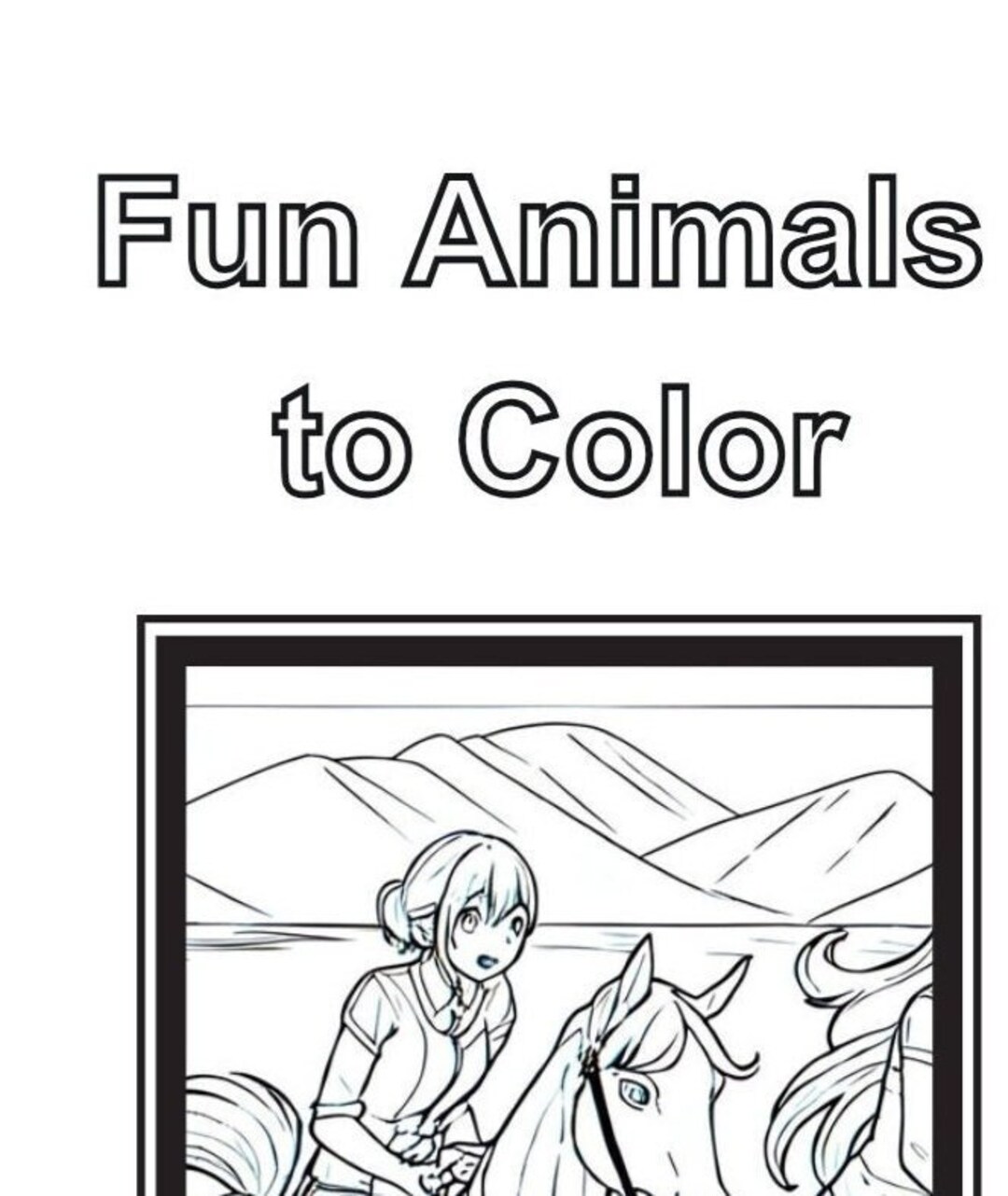 Cute Animal Coloring Book. Whimsy Animal Characters. Printable, Instant ...