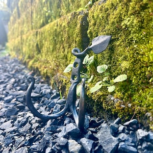 Hand Forged Rustic Leaf Coat Hook Artisanal Blacksmith Made - Etsy