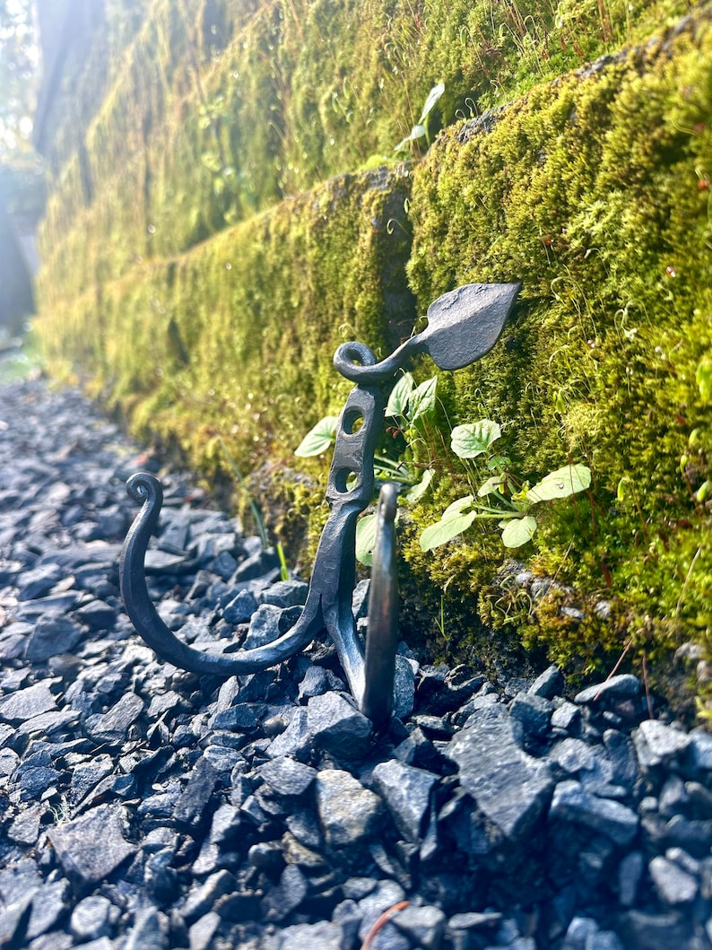 Hand Forged Rustic Leaf Coat Hook Artisanal Blacksmith Made - Etsy