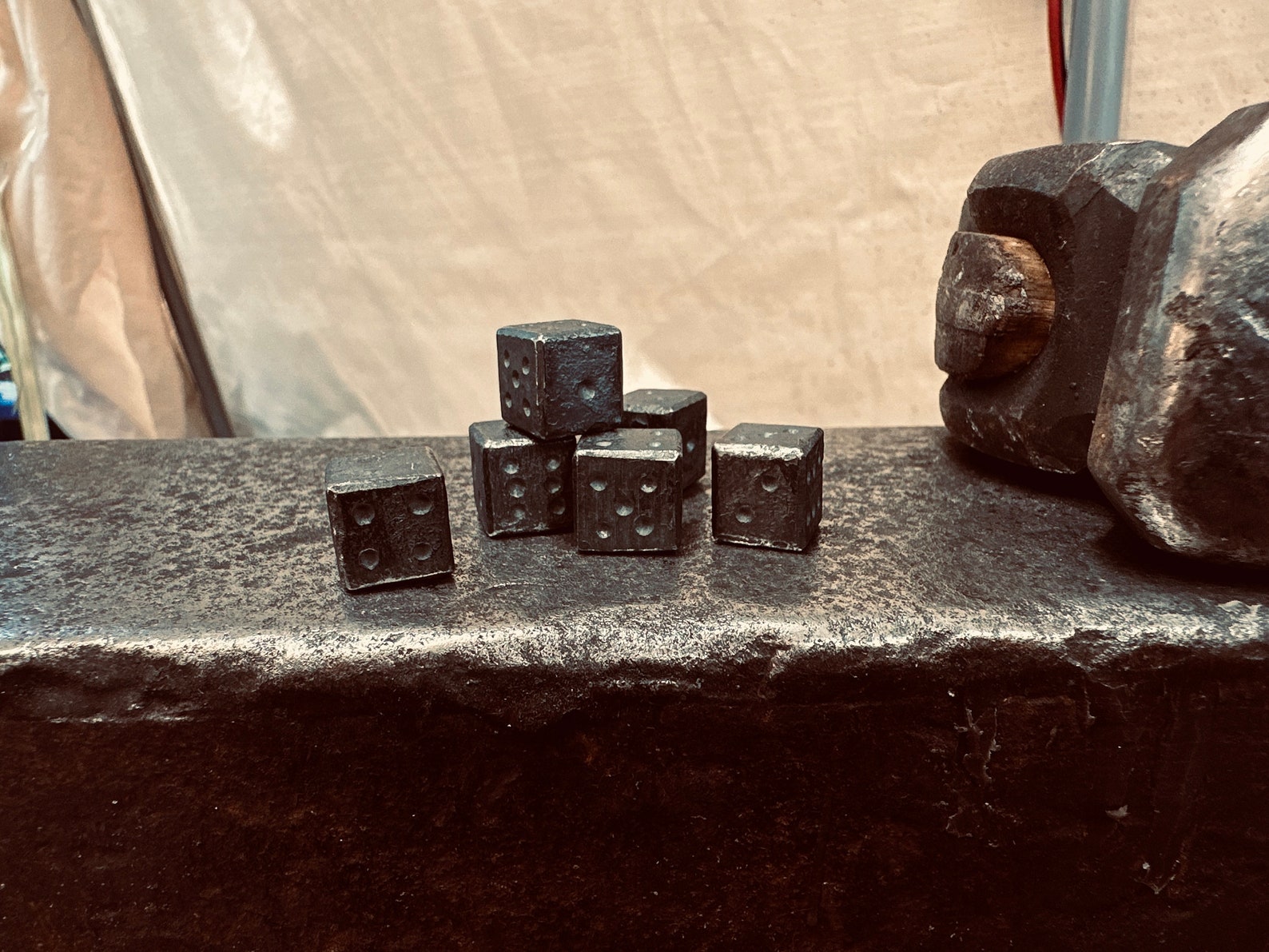 Hand Forged Metal D6 Dice - Rustic Blacksmith D&D Dice - Etsy
