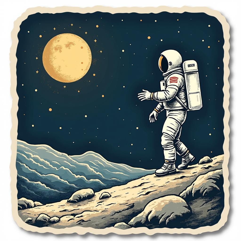Vintage Cosmic Stationery Stickers - 20 Celestial Dark Academia Pngs ...