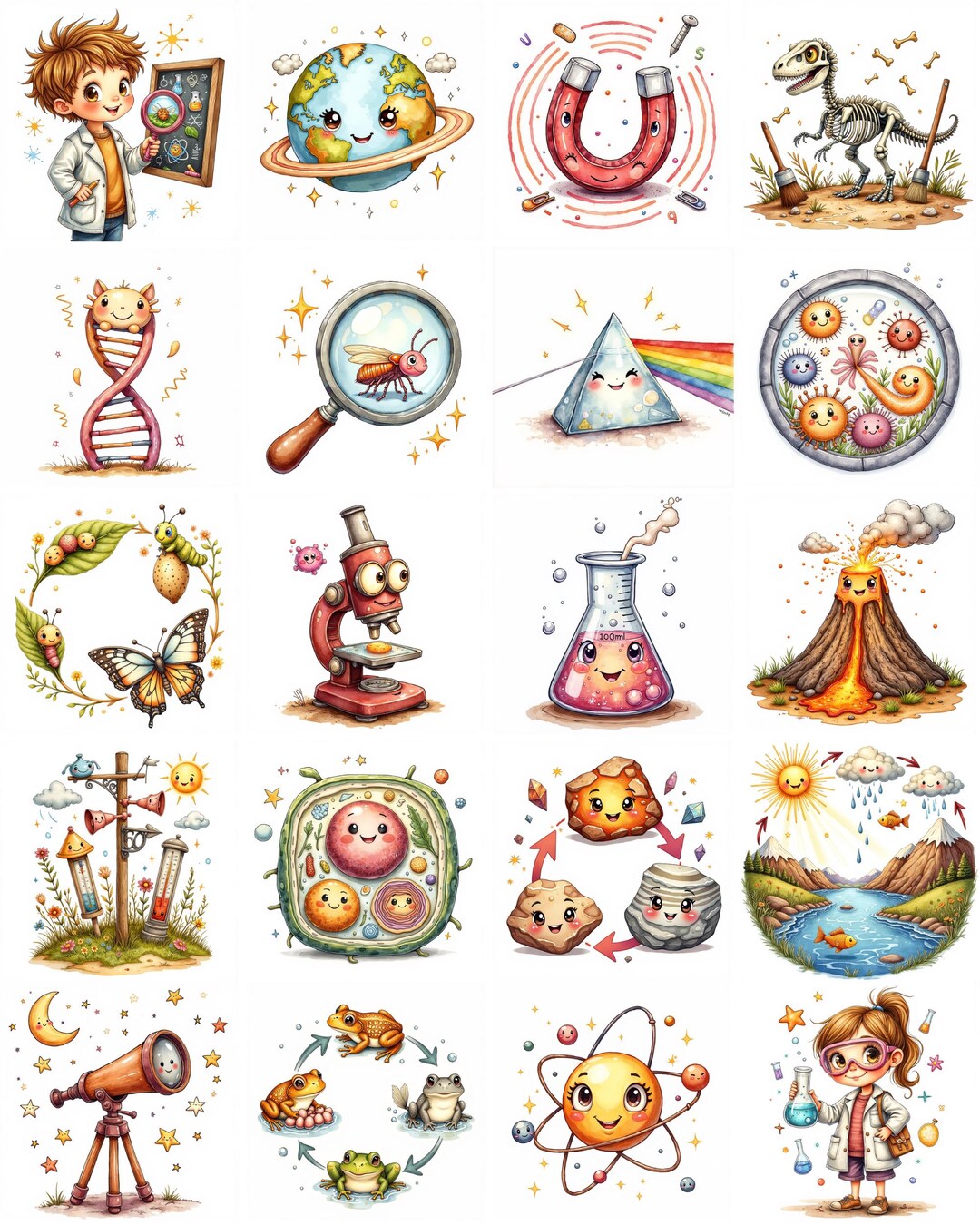 Homeschool Science Clipart, Educational Graphics for Kids, Biology ...